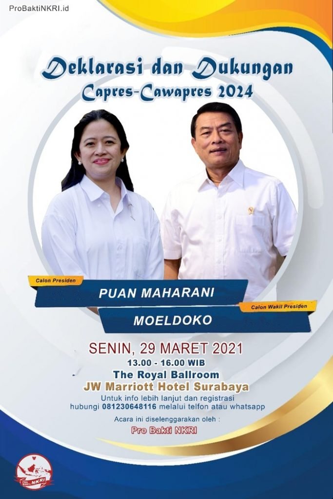 Beredar Undangan Poster Dukungan Capres-Cawapres Puan Maharani-Moeldoko ...