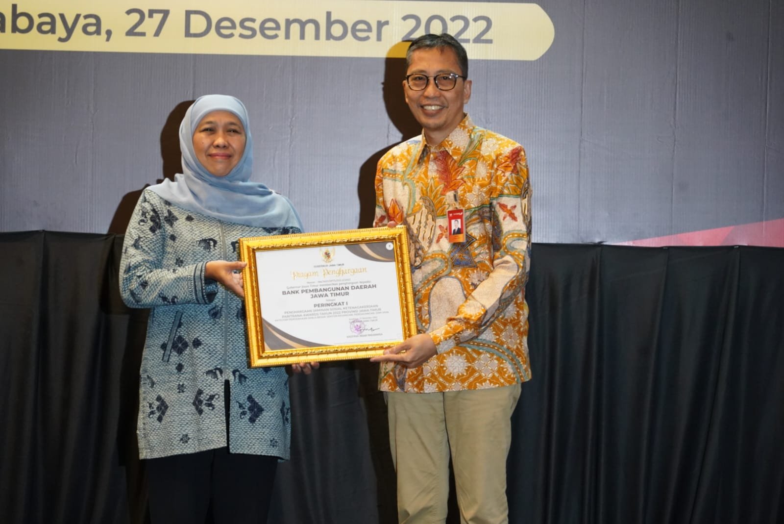 Bank Jatim Raih Paritrana Award 2022 dari Provinsi Jawa Timur - SurabayaOnline.co